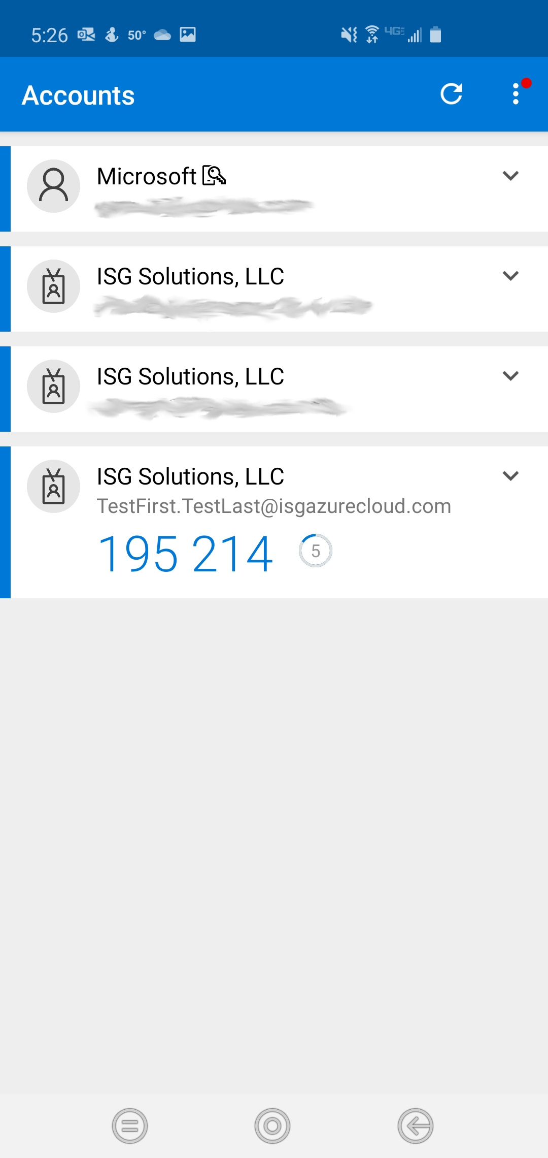 One-time setup for Microsoft accounts to access the ISG Azure Cloud